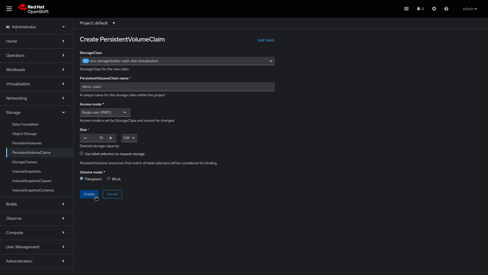 Get started with Red Hat OpenShift Virtualization